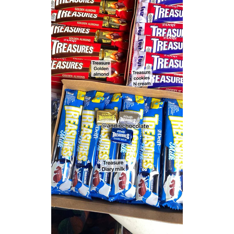 Jual Treasure 1-250gr piramid Delfi GOLDEN ALMOND COOKIES N CREAM ...