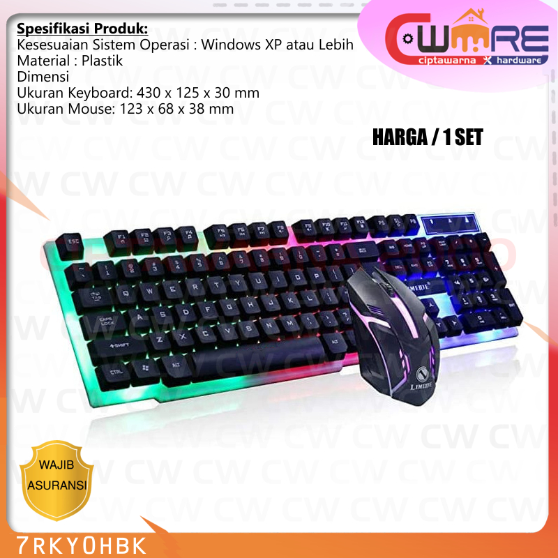 Jual Gaming Keyboard RGB with Mouse - GTX300 - BDB CwNs | Shopee Indonesia