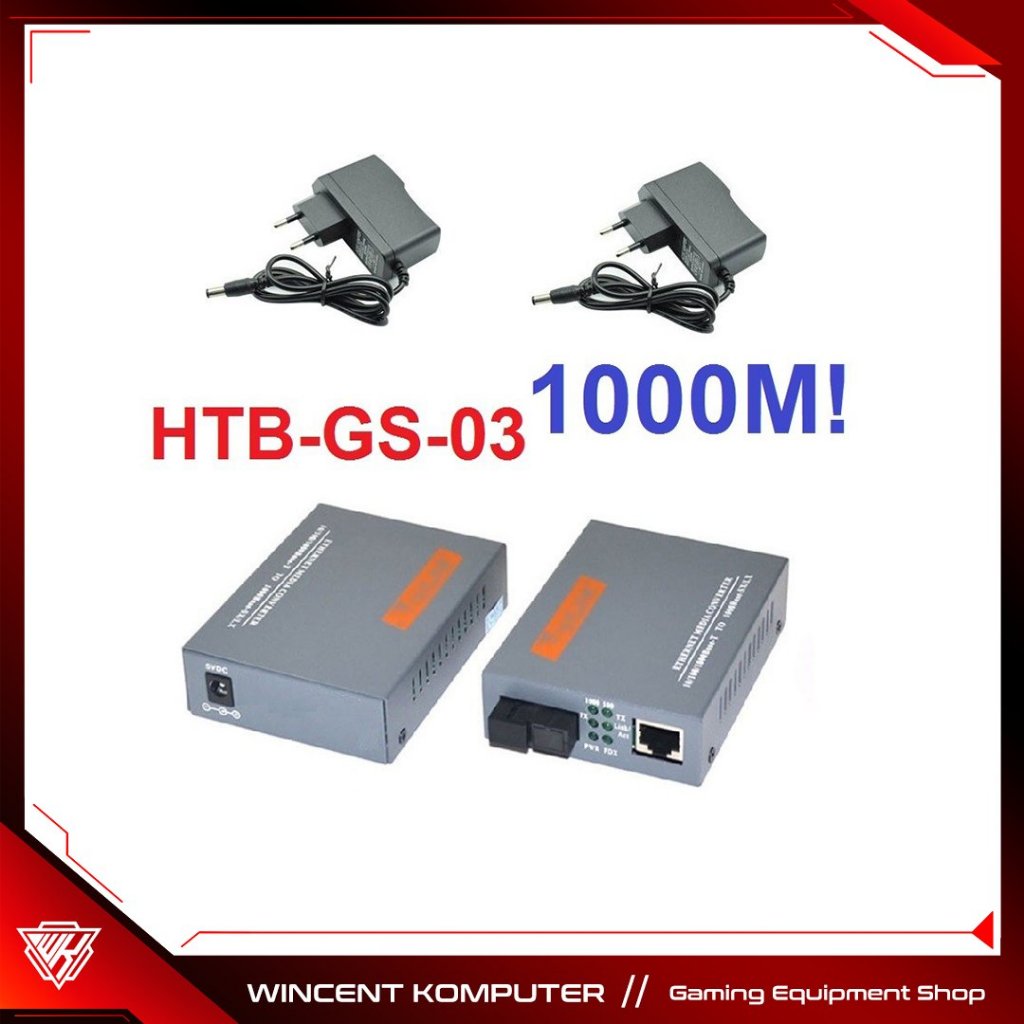 Jual Fiber Optic Media Converter HTB-GS-03 A+B Optical Netlink HTBGS03 ...