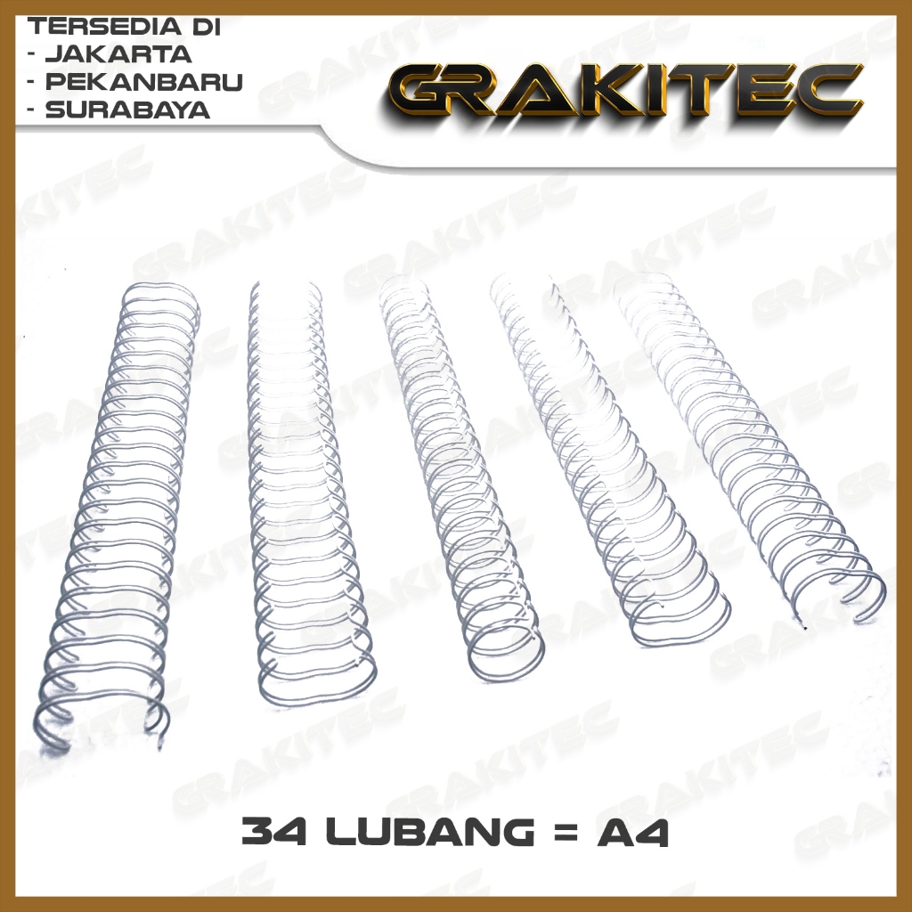 Jual Ring Kawat Spiral Jilid Spiral A4 3:1 / 34 lubang | Shopee Indonesia