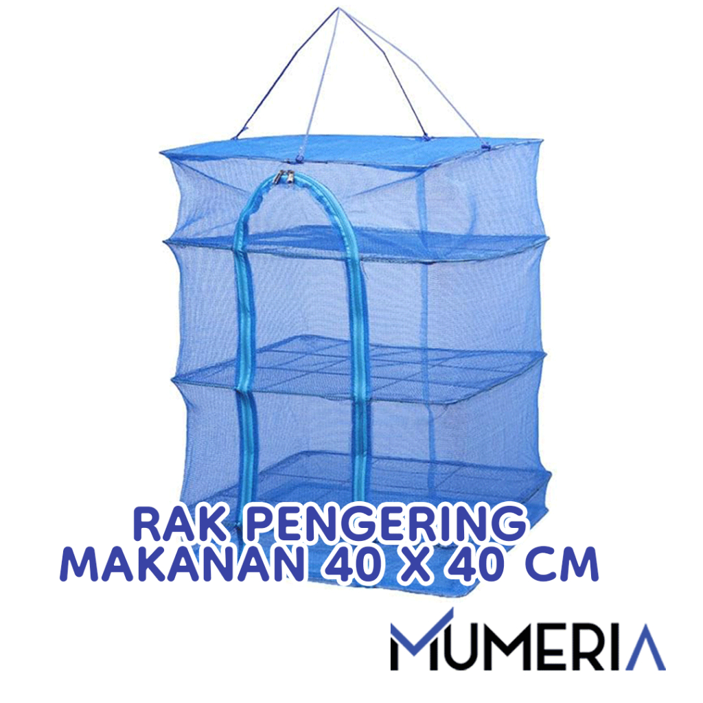 Jual Rak Jaring Jemur Makanan Gantung 4 Layer 40 cm Pengering Ikan ...