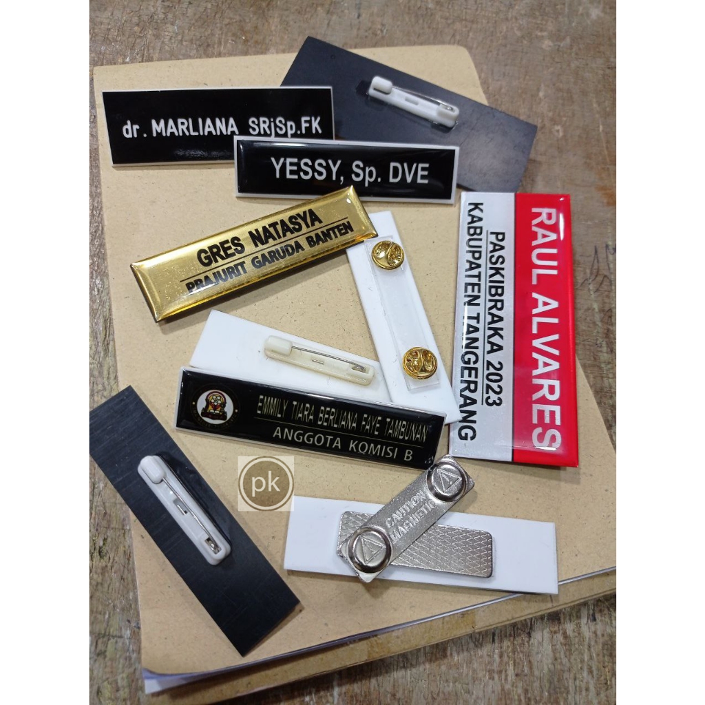 Jual Name Tag / Papan Nama Dada (Custom) | Shopee Indonesia