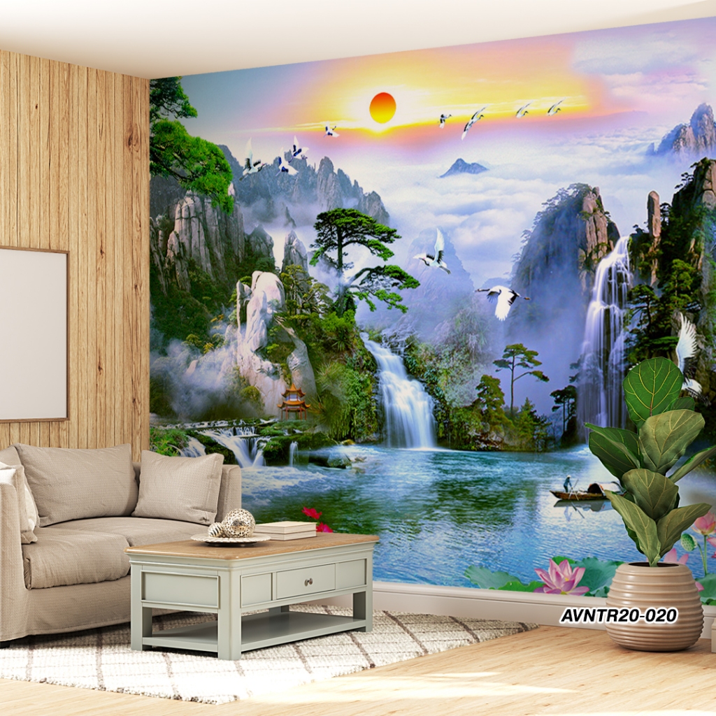Jual Wall Banner Dinding | Wall Banner Ruang Tamu | Wall Banner Motif ...