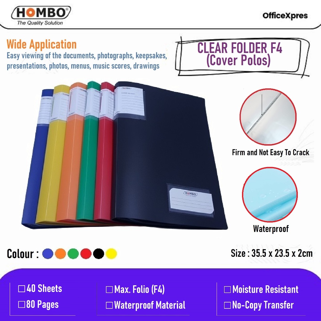 Jual Map Plastik / File Dokumen Keeper / Clear Holder F4 Folio 40 ...