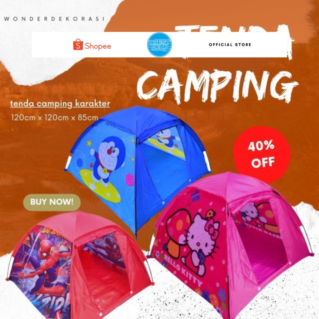Jual DBest Group - Tenda Anak Karakter Rumah Bermain Tenda Camping Anak ...