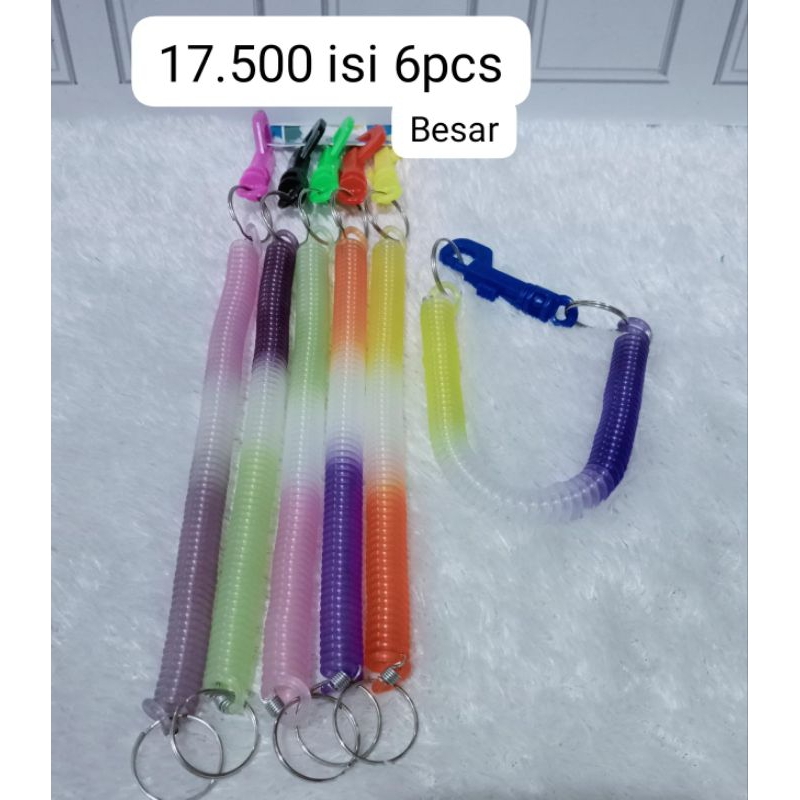 Jual GANTUNGAN KUNCI SPIRAL B ( 6pcs ) | Shopee Indonesia