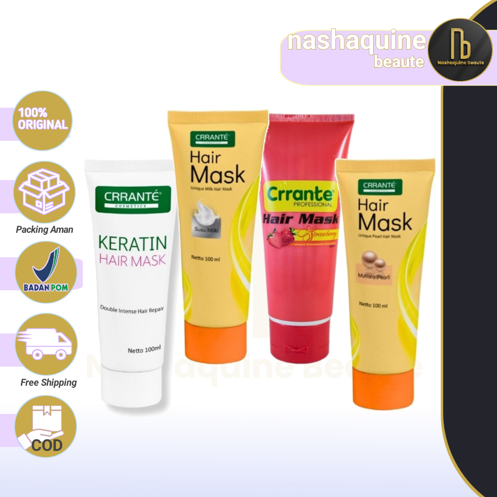 Jual CRRANTE Hair Mask Keratin Strawberry Milk Mutiara 100ml | Shopee ...