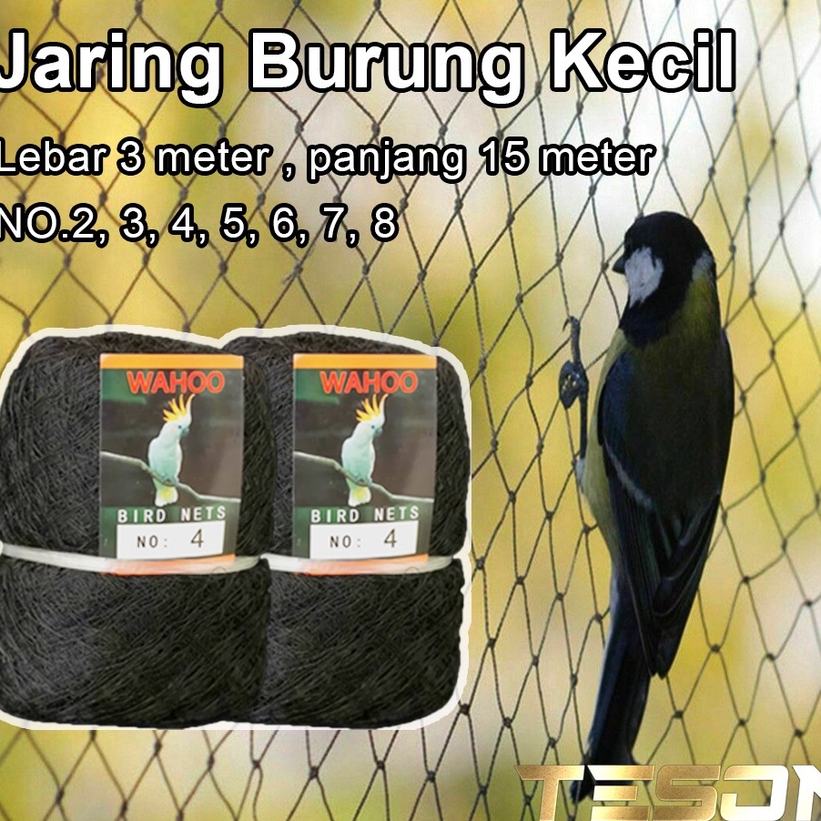 Jual COD Jaring Burung Nilon Emprit Perkutut Pipit Kutilang Tekukur ...