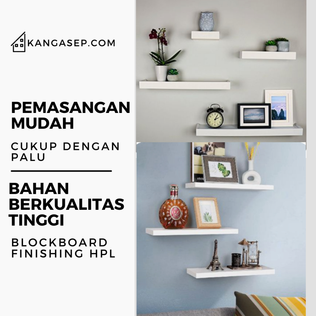 Jual Papan Ambalan Rak Dinding Kayu Lebar 12cm 60+60 40+40+40 40+30+20 ...