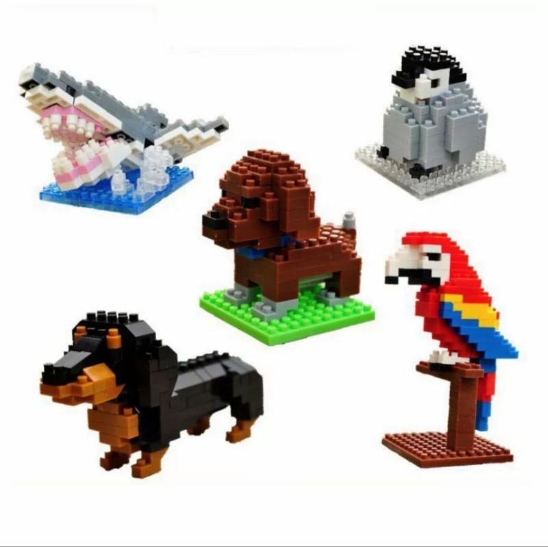 Jual Nano Block Hewan Binatang Building Blocks Animal Blok Mainan DIY ...