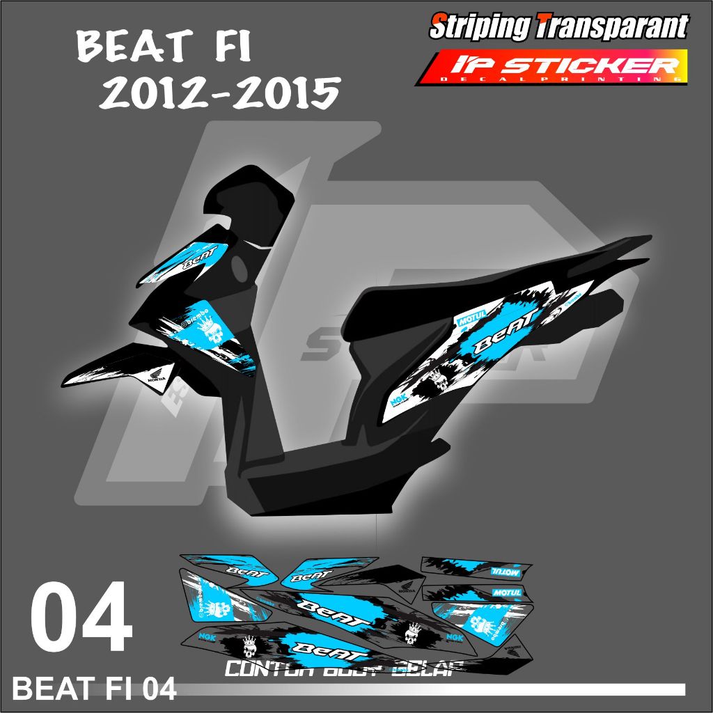 Jual BEAT FI 2012-2015 (COD) STIKER STRIPING MOTOR HONDA BEAT FI ...