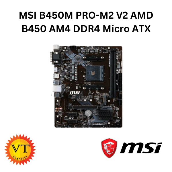 Jual MSI B450M PRO-M2 V2 AMD B450 AM4 DDR4 Micro ATX | Shopee Indonesia
