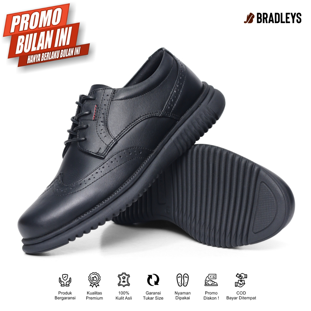 Jual Bradleys Nolan - Sepatu Kulit Kasual Formal Pria Sepatu Pantofel ...