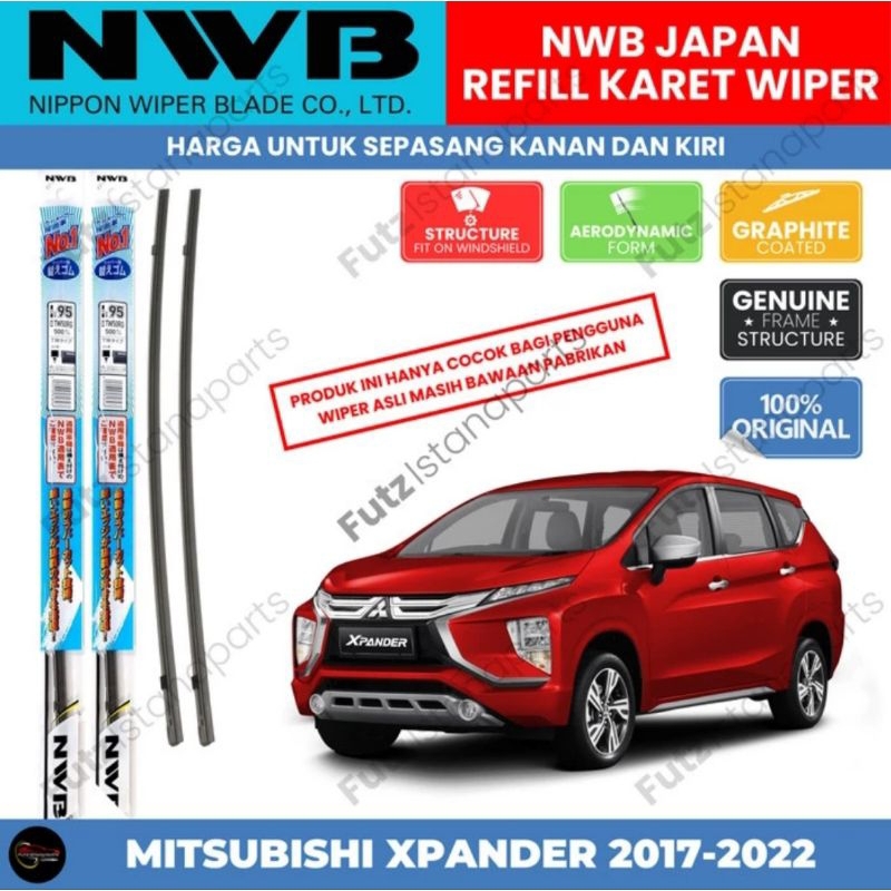 Jual Refill Karet Wiper Depan Xpander 2017-2022 Ukuran 26"&16" NWB Japan Original | Shopee Indonesia