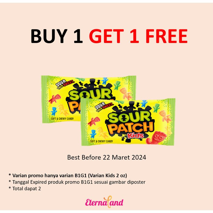 Jual Sour Patch Candy - permen asam kenyal impor usa sour patch ...