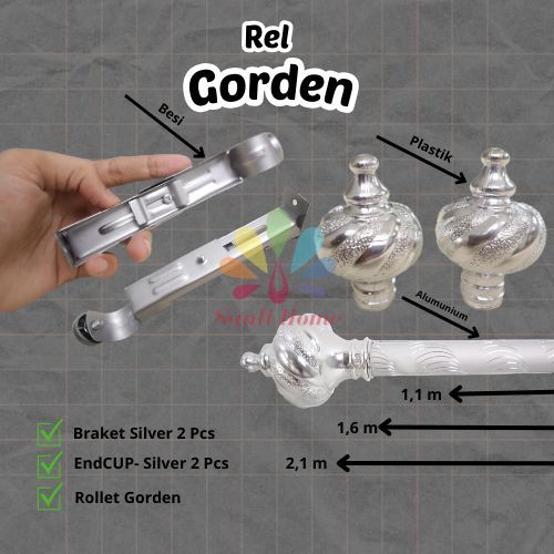 Jual Rel Gorden Tiang Gorden Full Set Alumunium | Shopee Indonesia