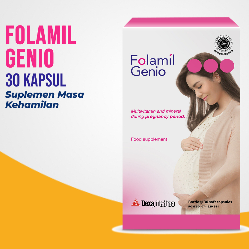 Jual Folamil Genio Botol 30 Kapsul - Multivitamin & Nutrisi Ibu Hamil ...