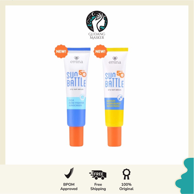 Jual Emina sunscreen sun battle spf 50 pa++++ | Shopee Indonesia
