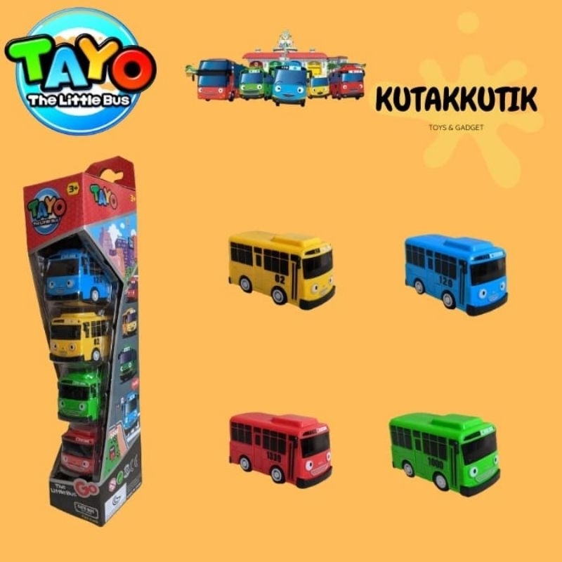 Jual Mainan Mobil Anak Bus Tayo Set Isi 4 Atau Isi 5 Pull Back 2088-4A ...