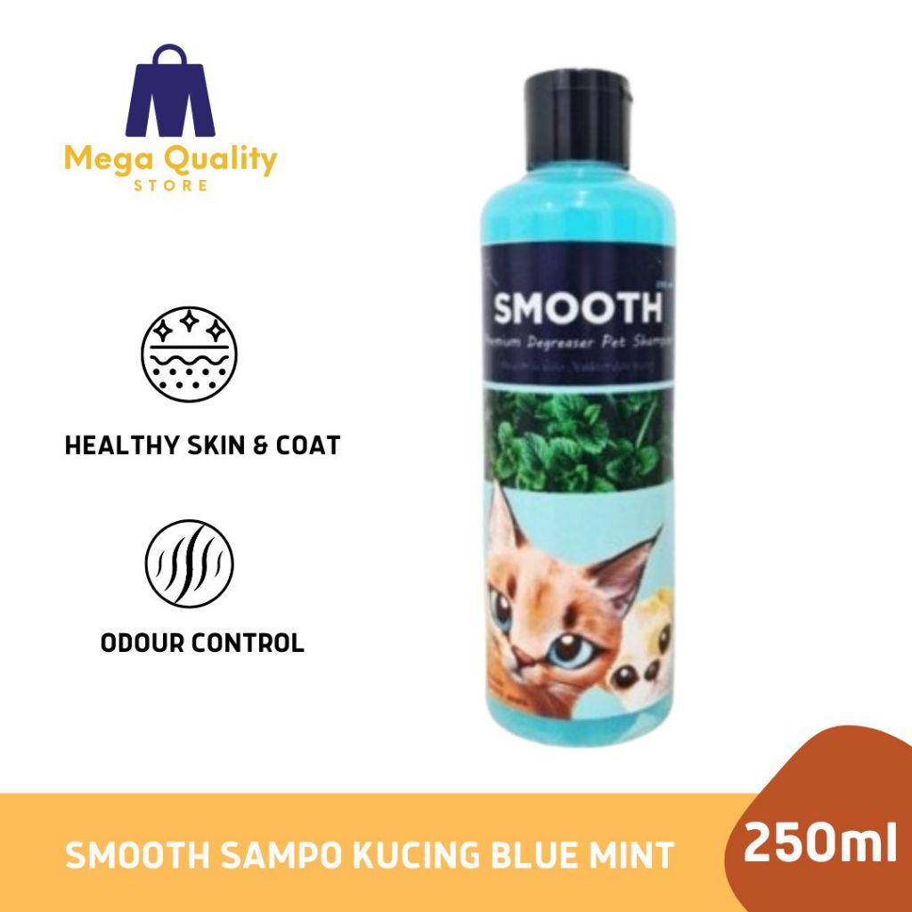 Jual SMOOTH Sampo Kucing Fresh Wangi Blue Mint 250ml | Shopee Indonesia