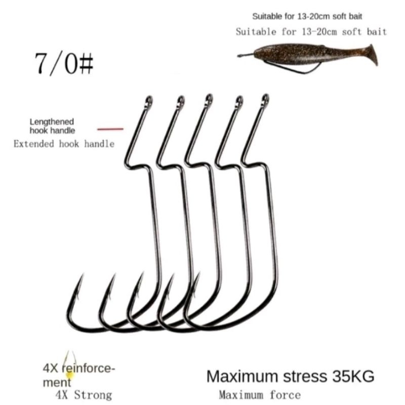 Jual Worm Hook 7/0 Cocok untuk Silencer 17,5 Cm, Harga Satuan | Shopee ...