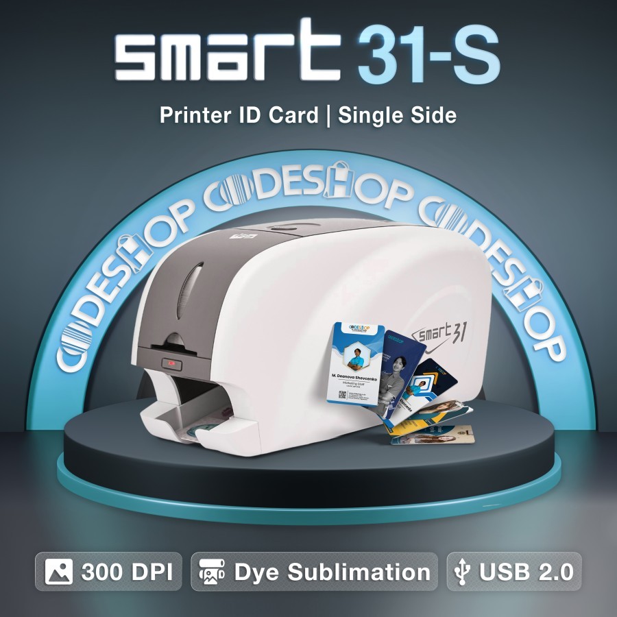Jual Printer ID Card Smart 31S Cetak Kartu Dye Sublimation 300 DPI ...