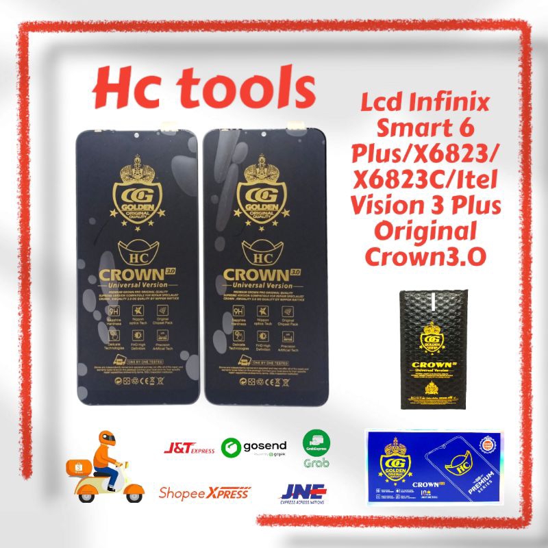 Jual LCD TOUCHSCREEN INFINIX SMART 6 PLUS/X6823/X6823C/ITEL VISION 3 ...