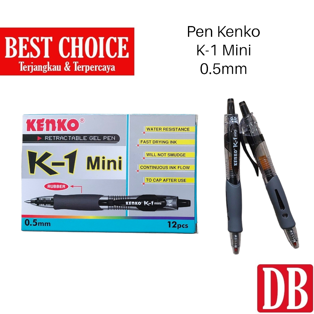 Jual Gel pen / Pulpen Kenko K-1 Mini 0.5mm Hitam (1pcs) | Shopee Indonesia