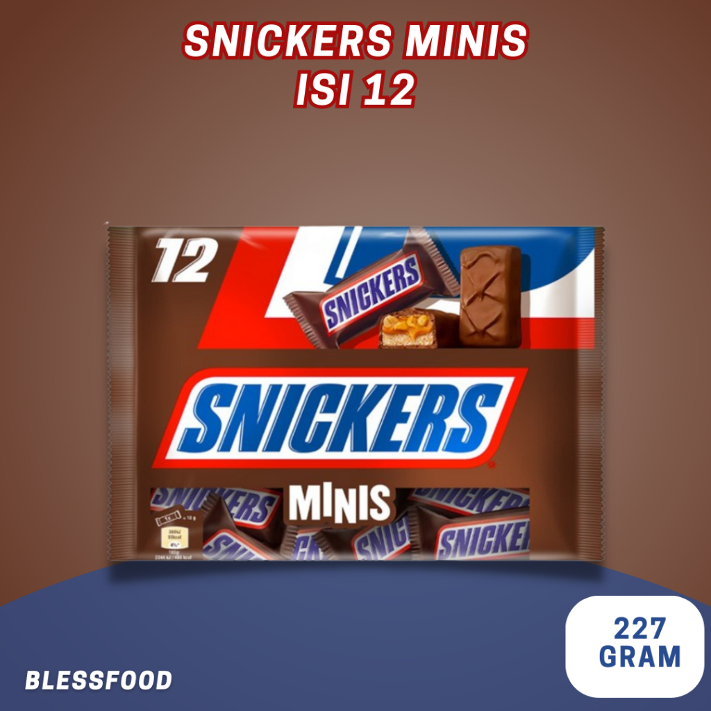 Jual Coklat Snickers Minis isi 12 Original German | Shopee Indonesia