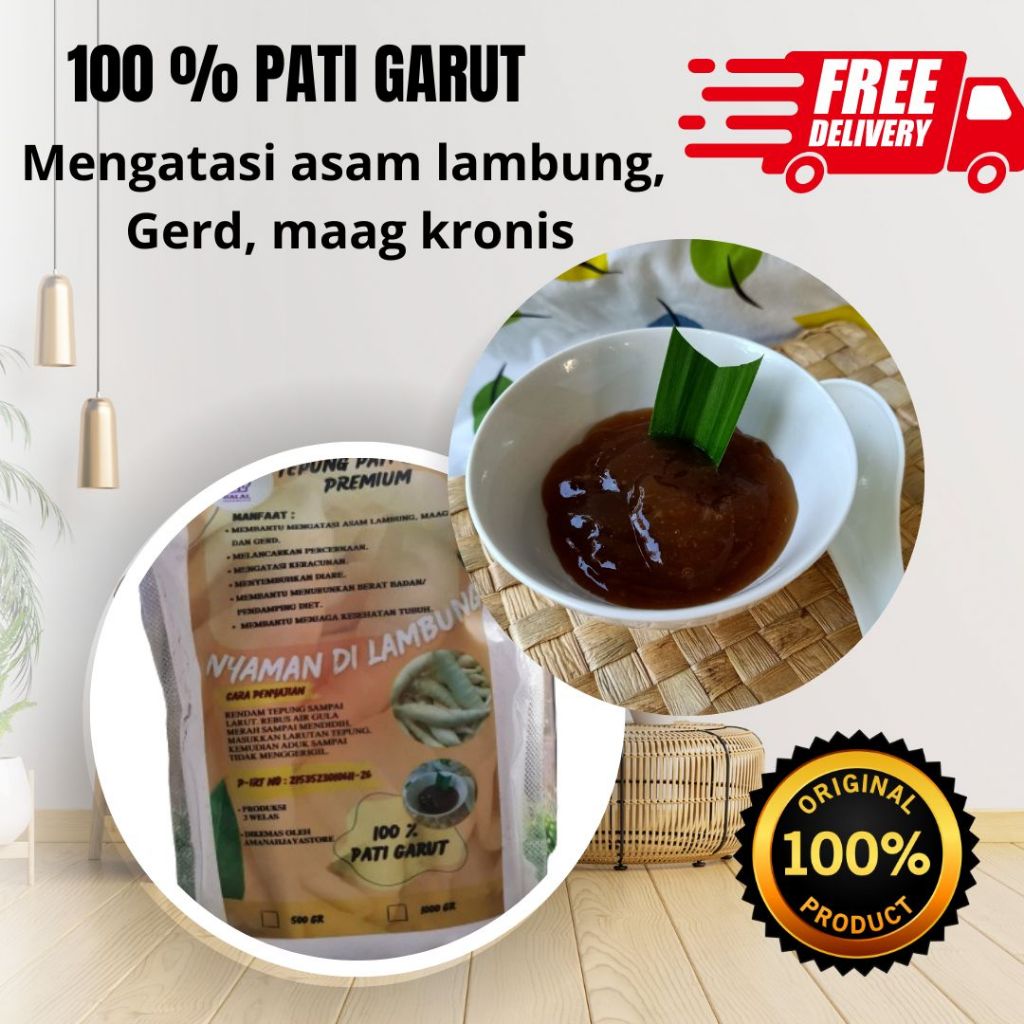 Jual Tepung Garut 100% Asli Obat asam lambung ampuh 500 Gram, Pati ...