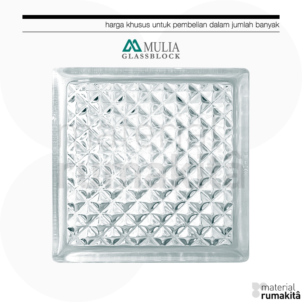 Jual GLASS BLOCK MULIA CLEAR / GLASSBLOCK DINDING - Satuan | Shopee ...