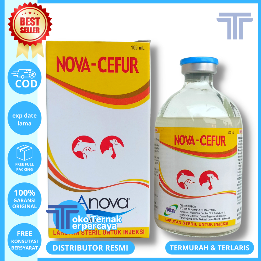 Jual NOVA CEFUR 100ML - ED BULAN 7 2024 - Antibiotik Hewan Spektrum ...