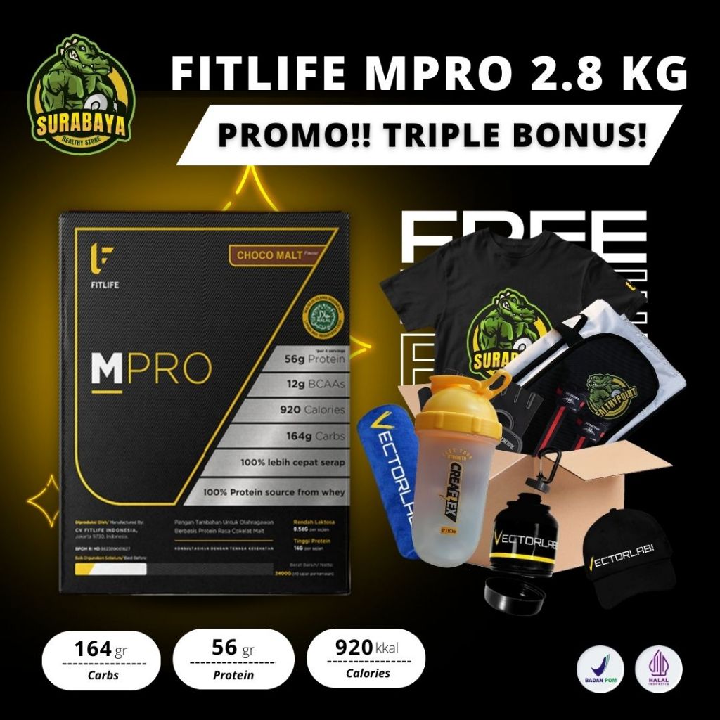 Jual Fitlife Mpro 2400 Gram Mass Pro Protein Weight Gainer Penambah ...