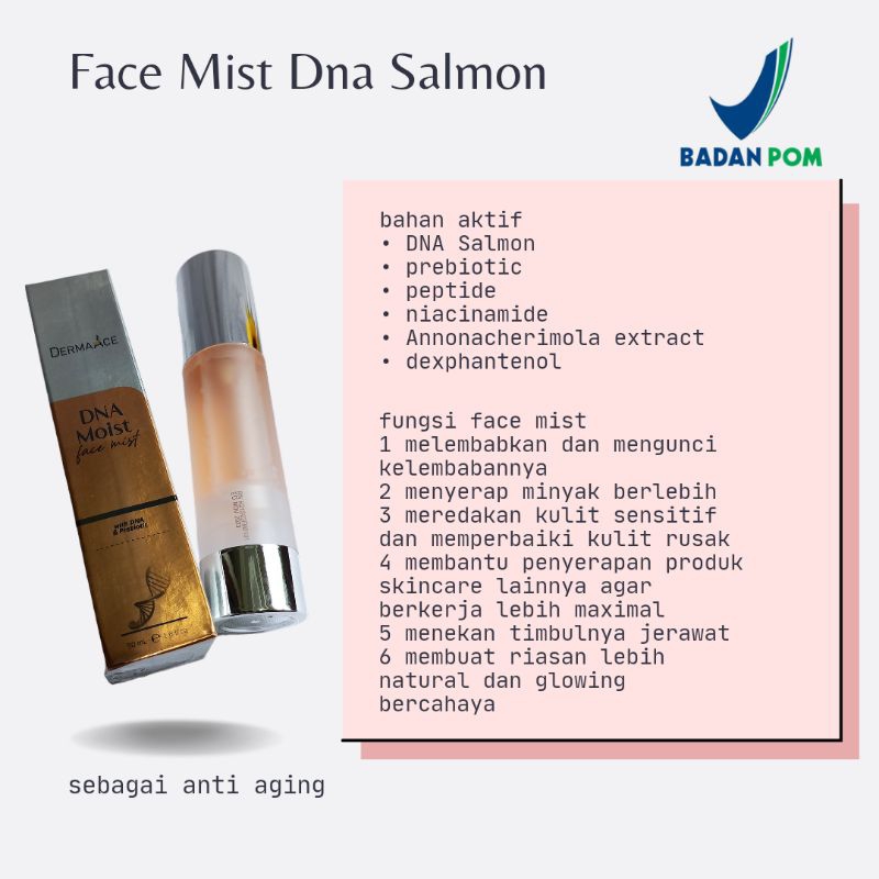 Jual DermaAce Face Mist DNA Salmon | Shopee Indonesia