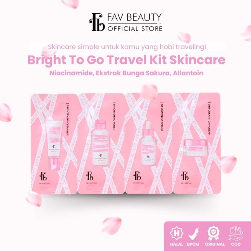 Jual FAV BEAUTY BRIGHT TO GO TRAVEL KIT SKINCARE | Shopee Indonesia