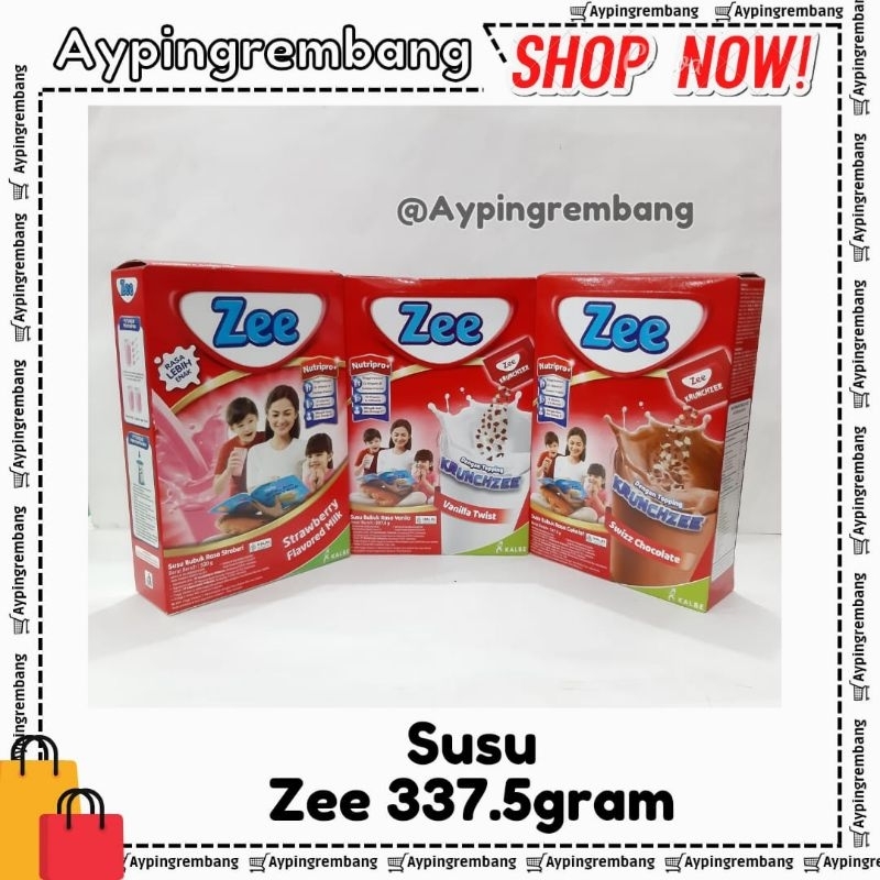 Jual Susu Zee Reguler Susu Peninggi Badan Anak Tinggi Kalsium 337.5g | Shopee Indonesia