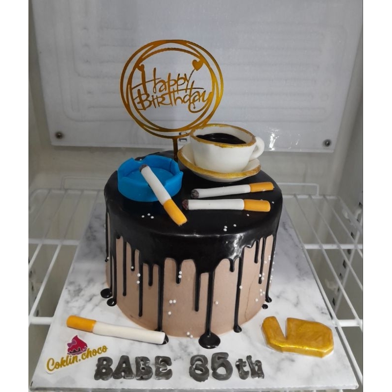 Jual KUE ULANG TAHUN KOPI ROKOK / BIRTHDAY CAKE PAPA / CAKE BIRTHDAY ...