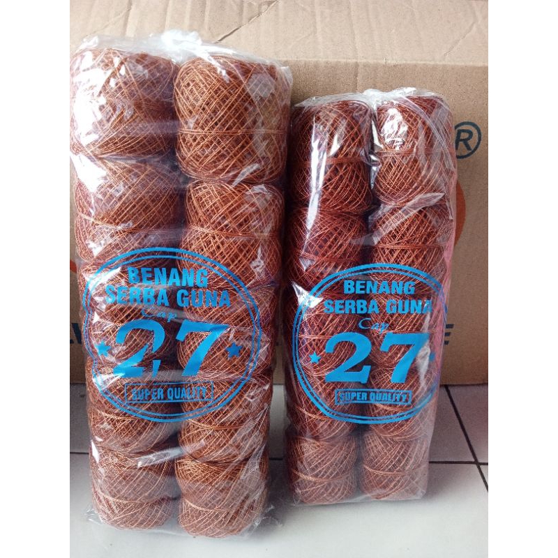 Jual Benang Nilon / benang Coklat besar dan kecil 1 pcs | Shopee Indonesia