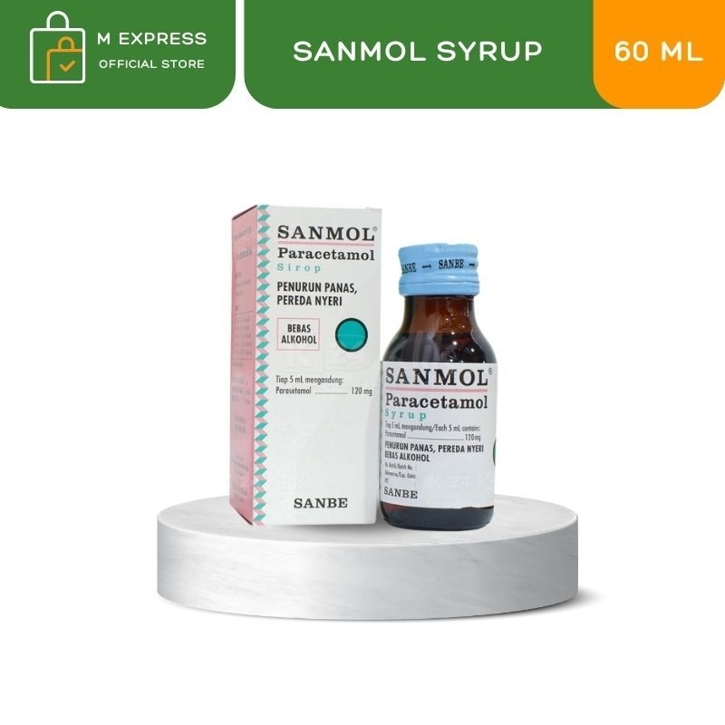 Jual [M EXPRESS] SANMOL SYRUP - Paracetamol Sakit Kepala / Gigi Nyeri Otot & Demam 60 ml ...