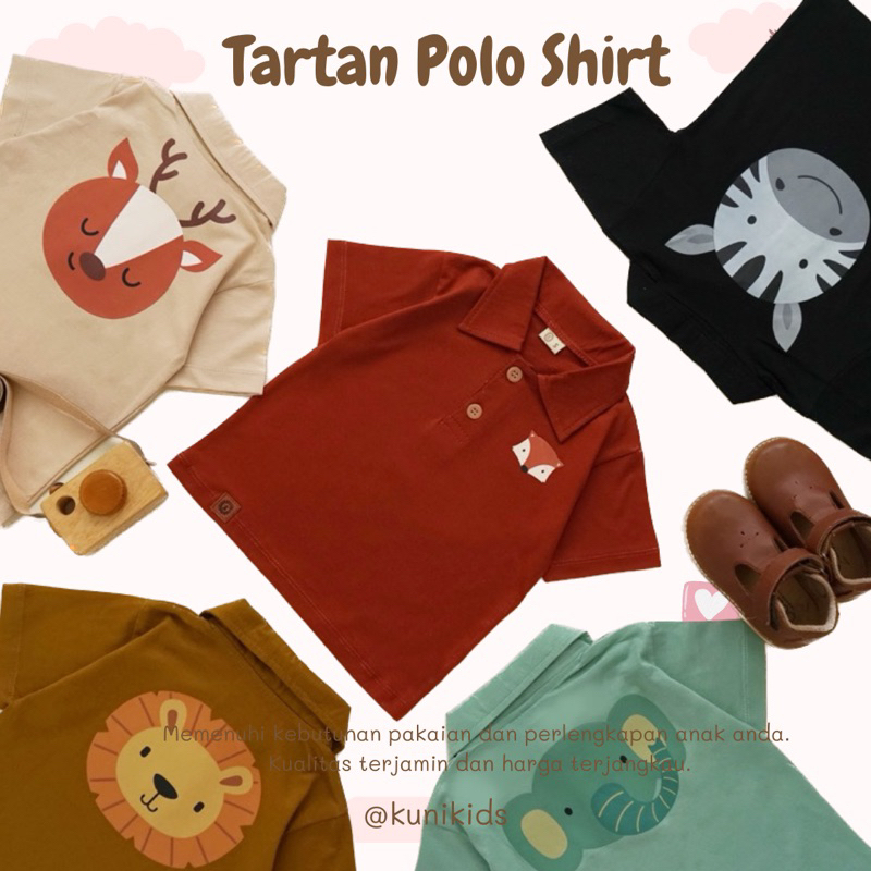 Jual Tartan Polo Shirt Kaos Kerah Anak Sablon Animal Kaos Kerah Polo ...
