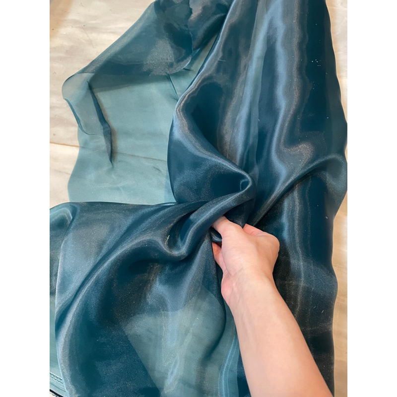 Jual Bahan Kain Organza Polos Organdi Kain Kaca Per Setengah Meter ...