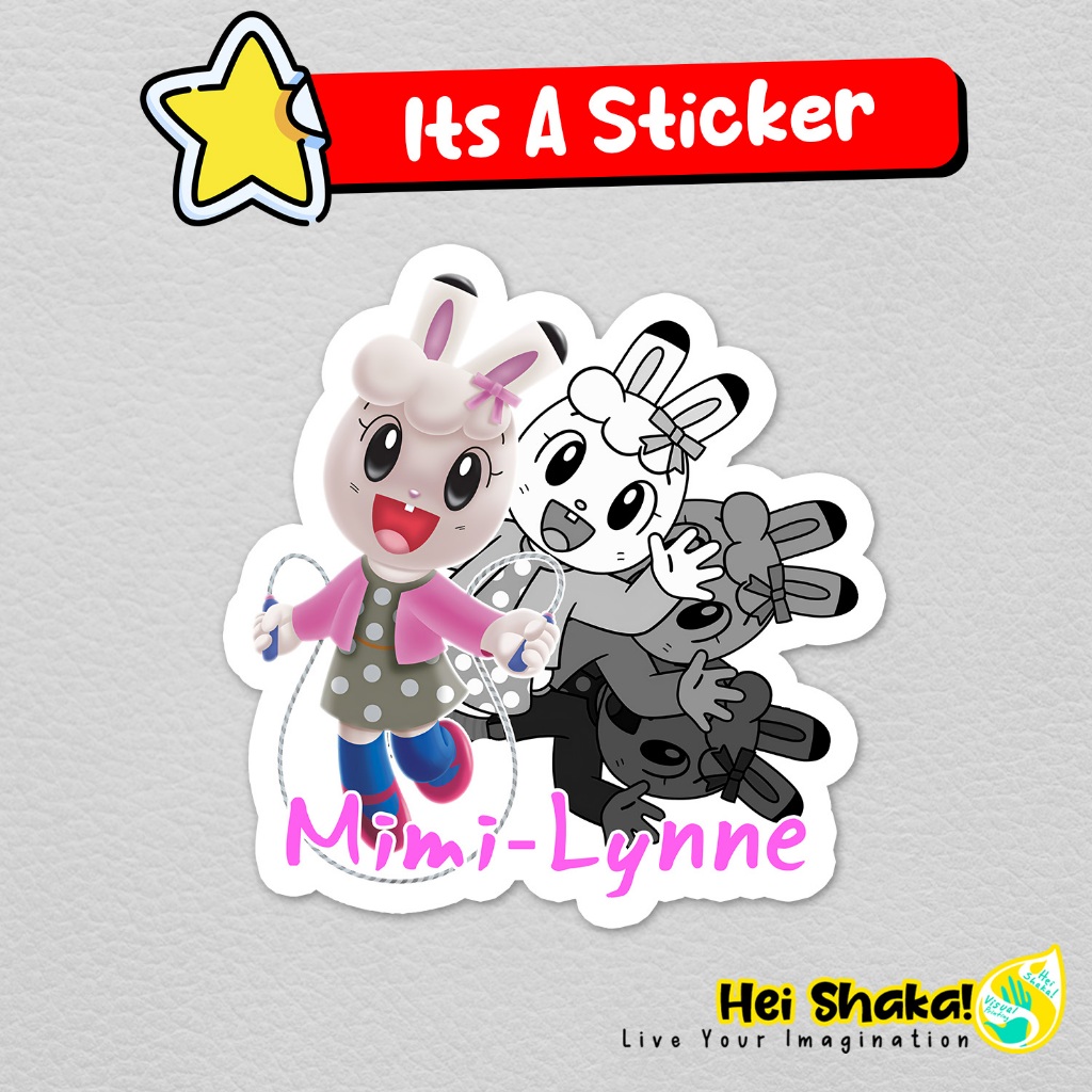Jual Stiker Mimi-Lynne Midohara The Rabbit Sticker Kartun Anak Anak ...