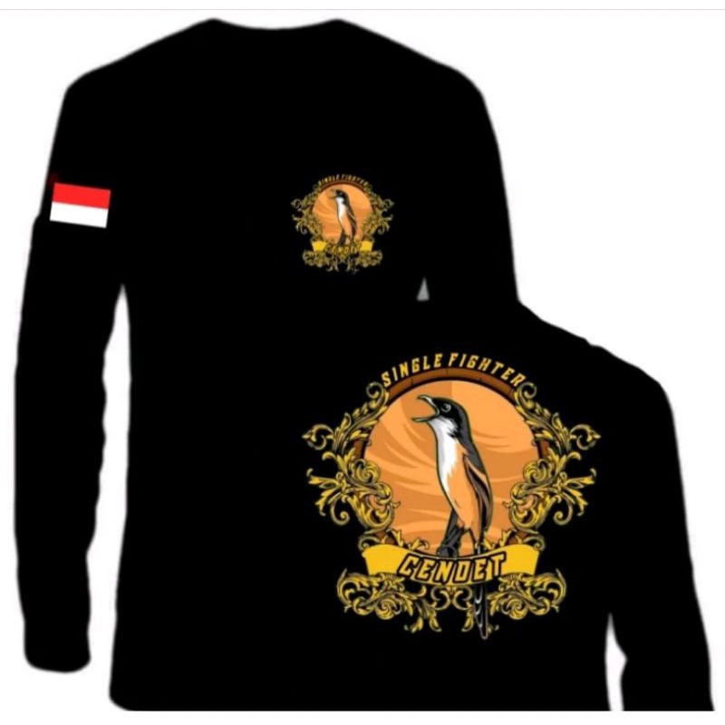 Jual KAOS LENGAN PANJANG SINGLE FIGHTER CENDET CORAK KUNING BULAT ...