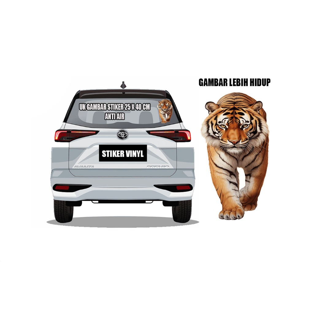 Jual Stiker bahan vinyl cutting uk gambar 25 x 40 cm objek gambar asli ...