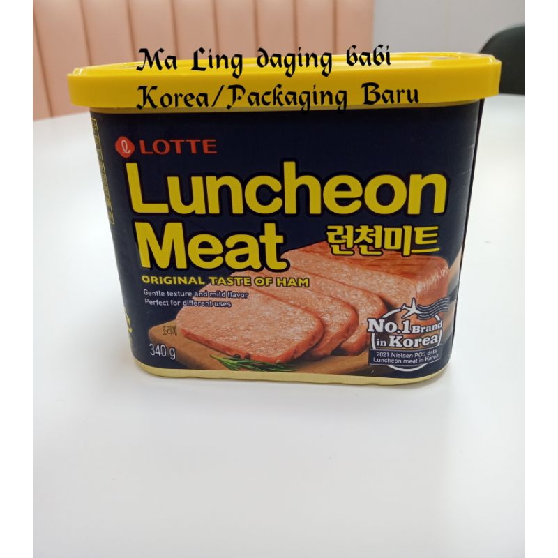 Jual Lotte The Luncheon Meat Korea / Ham/Daging Babi Kaleng 340gr ...