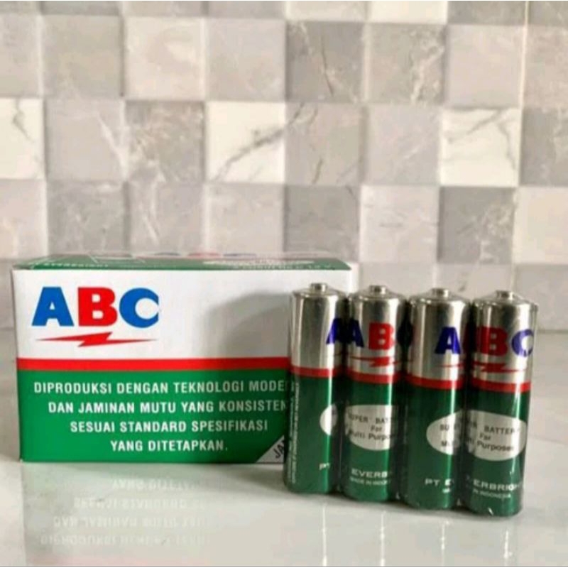 Jual Baterai ABC AA R6 C 1,5 volt box | Shopee Indonesia