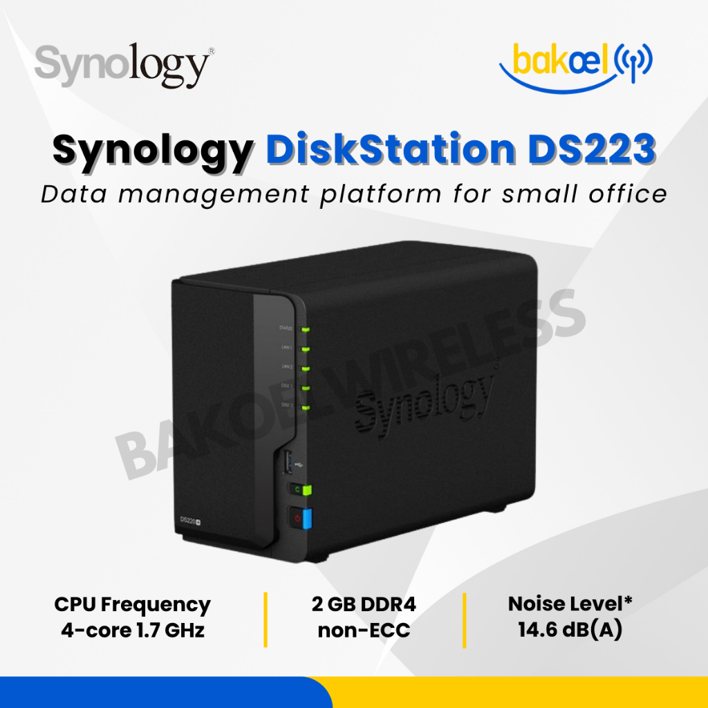 Jual Synology Diskstation DS223 / 2 Bay NAS Server / 1.7 GHz 2GB RAM | Shopee Indonesia