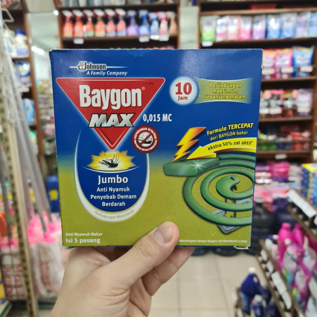 Jual BAYGON COIL ANTI NYAMUK BAKAR MAX JUMBO 10 JAM 5 PCS | Shopee ...