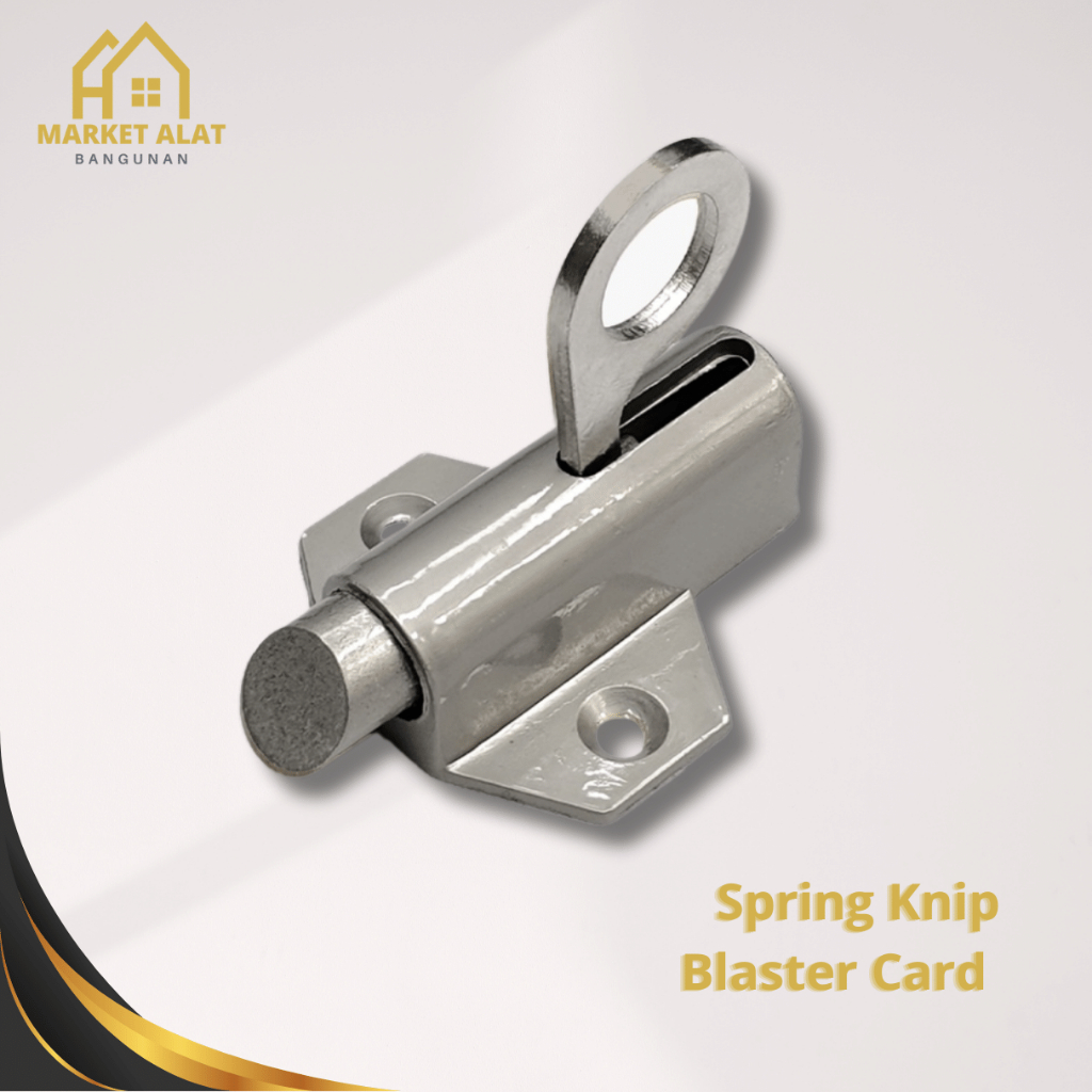 Jual Spring Knip Knife Silver TEBAL Blester Card / Grendel Bulat Kodok ...