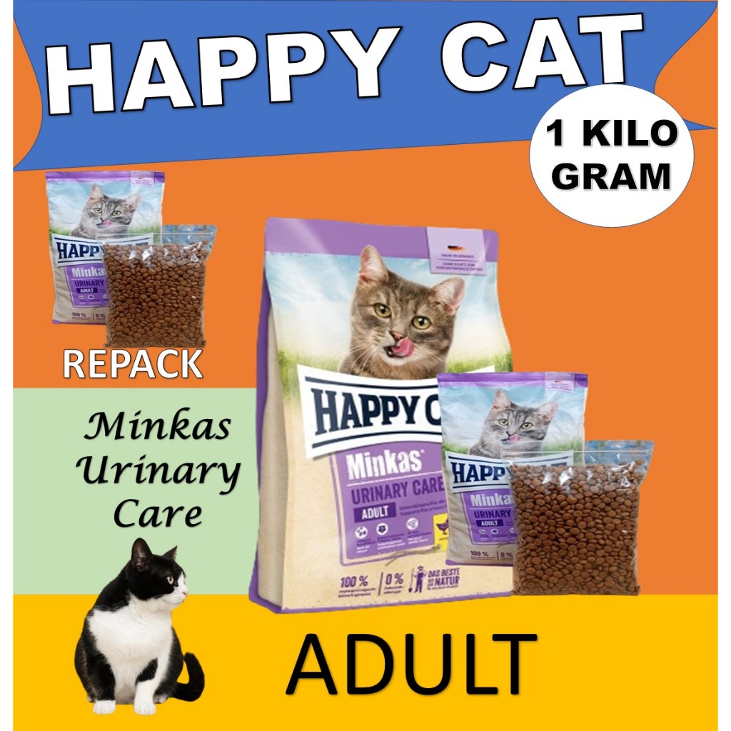 Jual Happy Cat Minkas Urinary Repack 1 Kg, Pakan Kucing | Shopee Indonesia